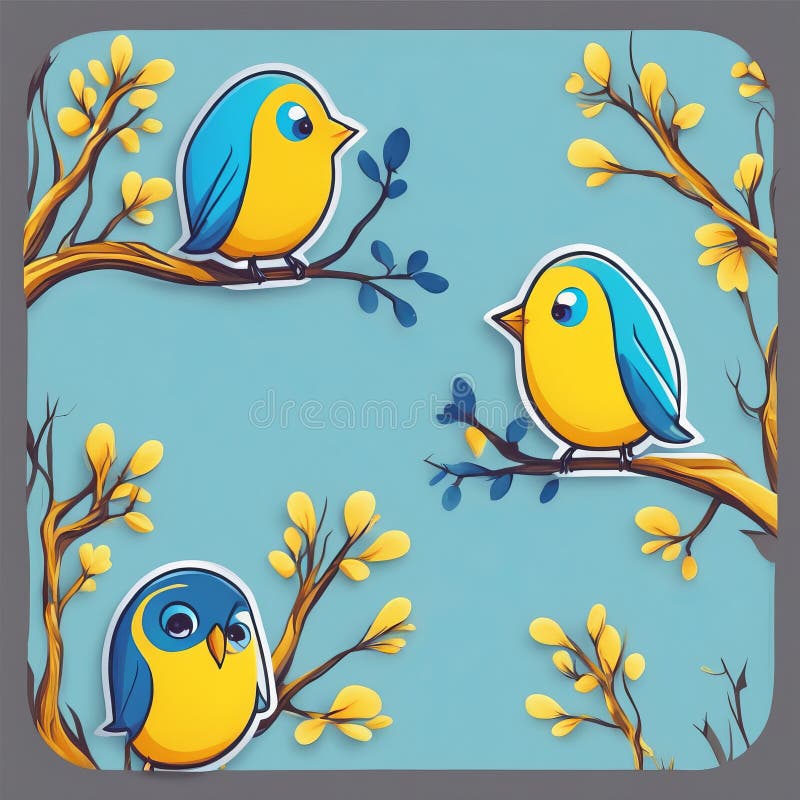Three Birds Cartoon Stock Illustrations – 2,323 Three Birds Cartoon ...