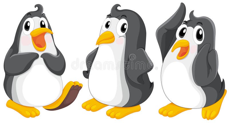 Cute penguins collection stock vector. Illustration of clipart - 27688883