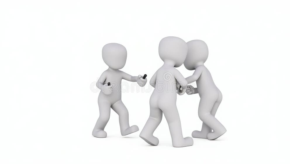 3D Render: Teamwork and Collaboration Stock Illustration - Illustration ...