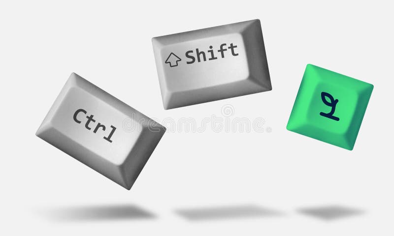 Floating Imaginary Keyboard Keys Shortcut To Grow a Business Stock ...