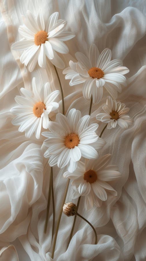 Three Daisies in a Vase on a Table Stock Photo - Image of flowers, decor: 313035506