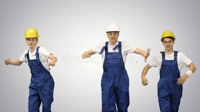 Dancing Construction Worker and Falling Money Stock Video - Video of ...