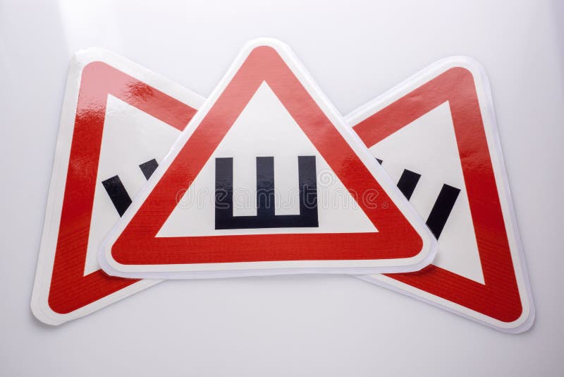 Sign `spikes` for Vehicles with Spikes on Tires Stock Image - Image of ... Sign `spikes` for Vehicles with Spikes on Tires Stock Image - Image of ...