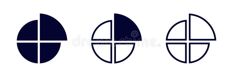 Three Dark Circular Shapes Represent Different Geometric Designs in a ...