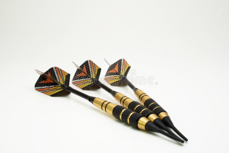 Three Darts in Bull S Eye Close Up Stock Photo - Image of design, game ...