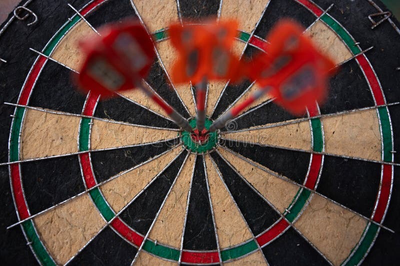 Shot of a Bullseye on a Dart Board Stock Photo - Image of recreation ...