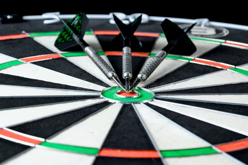 Three Darts Placed on a Target. Stock Image - Image of scoring, sport ...