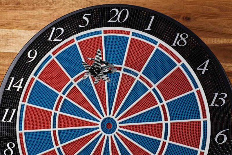Darts in Dartboard Tripple 20 - 180 Stock Image - Image of accuracy ...