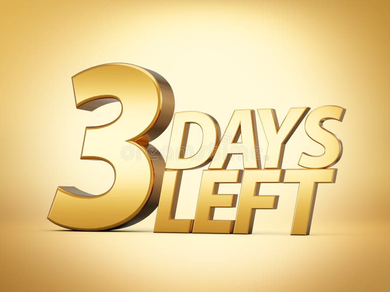 Three Days Left only 3 Days Left Design Template Countdown Left Days ...