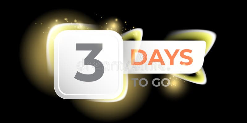 Three Days To Go Countdown Black Horizontal Banner Design Template. 3 ... Three Days To Go Countdown Black Horizontal Banner Design Template. 3 ...