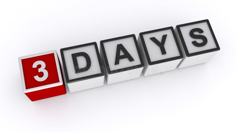Three Days Left Icon. 3 Days To Go Stock Vector - Illustration of ...