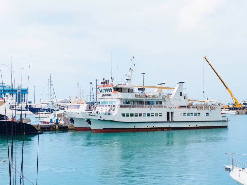Three-deck Motor Ship "Dagomys" in the Seaport Editorial Stock Photo ...