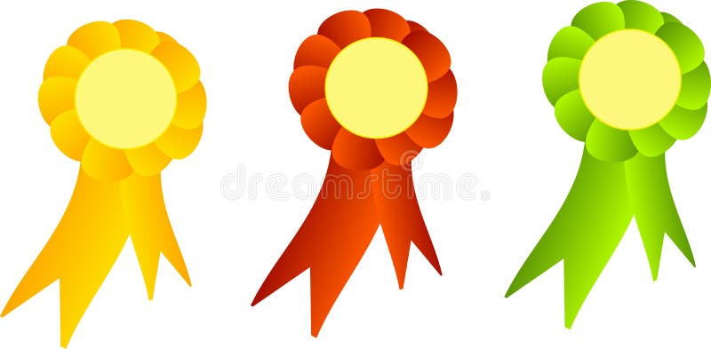 Three decorated ribbons stock illustration. Illustration of pretty ...