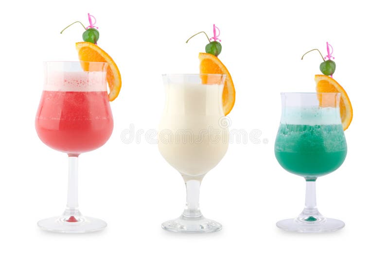 Various Alcoholic Cocktails Stock Image - Image of cold, freshness ...