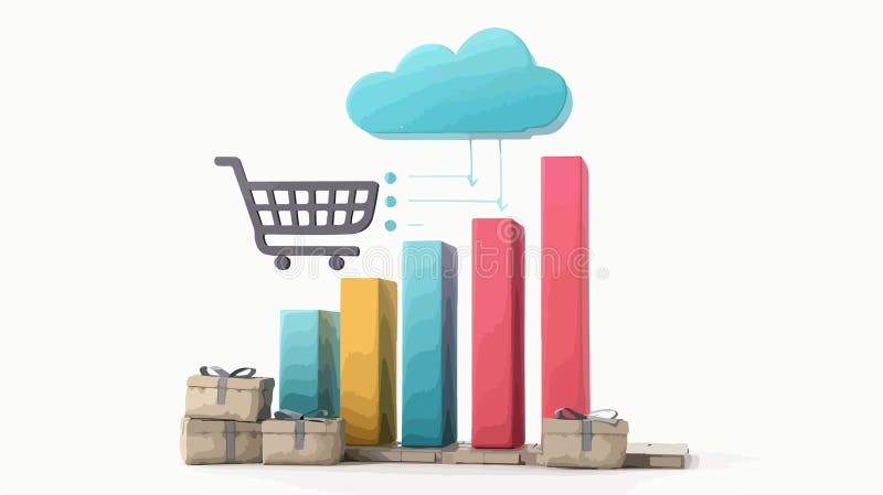 Three Decreasing Vertical Bars in Bar Chart Graph Stock Vector ...