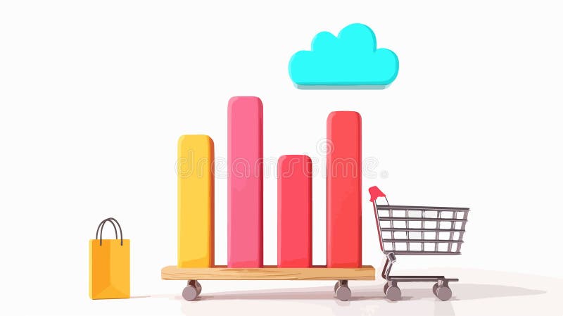 Three Decreasing Vertical Bars in Bar Chart Graph Stock Vector ...