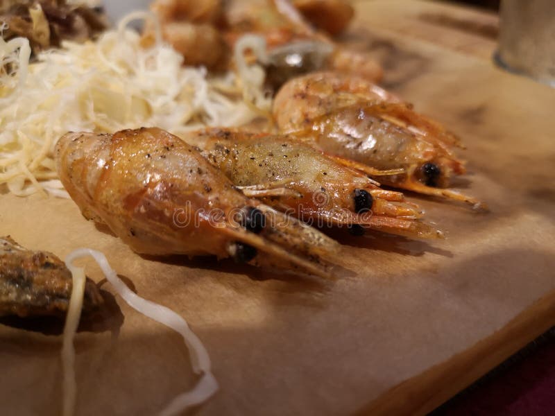 Shrimp stock image. Image of delicious, shrimp, three - 123848257