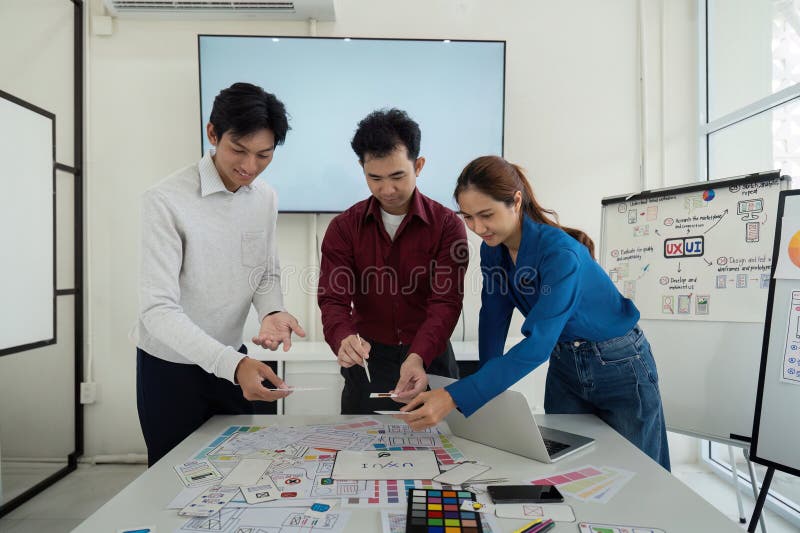 Teamwork and Prototyping. Designers Collaboratively Developing UX ...