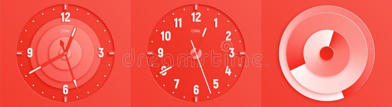 Three dials of clock stock vector. Illustration of gradient - 117962230