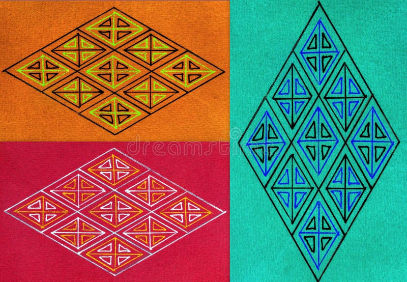 Three diamond collage stock illustration. Illustration of illustrated ...