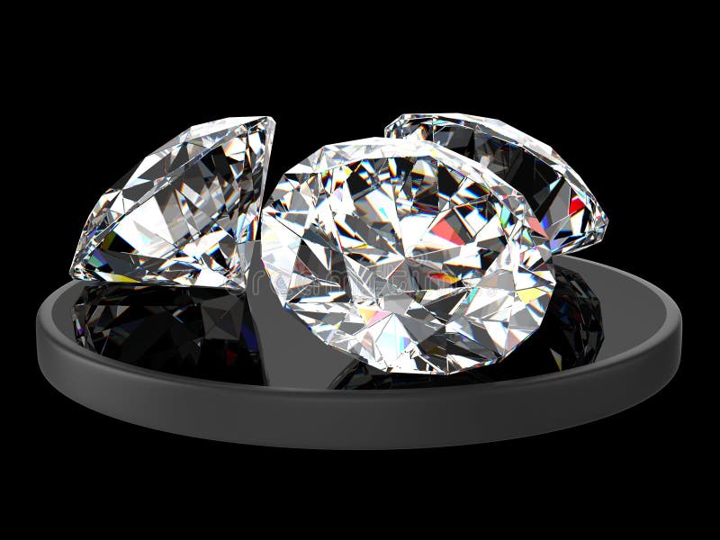 Three diamonds stock illustration. Illustration of glowing - 19427133