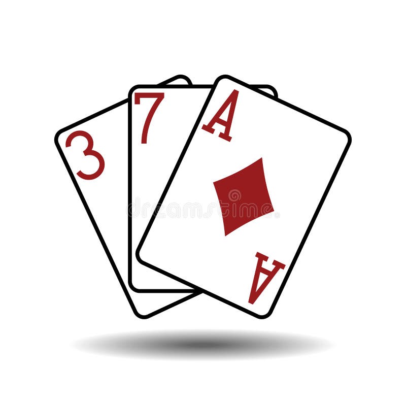 Three Diamonds Playing Cards Vector Illustration Stock Vector ...