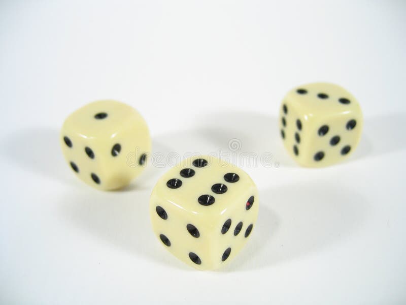 Three Dice stock image. Image of objects, green, plastic - 17489