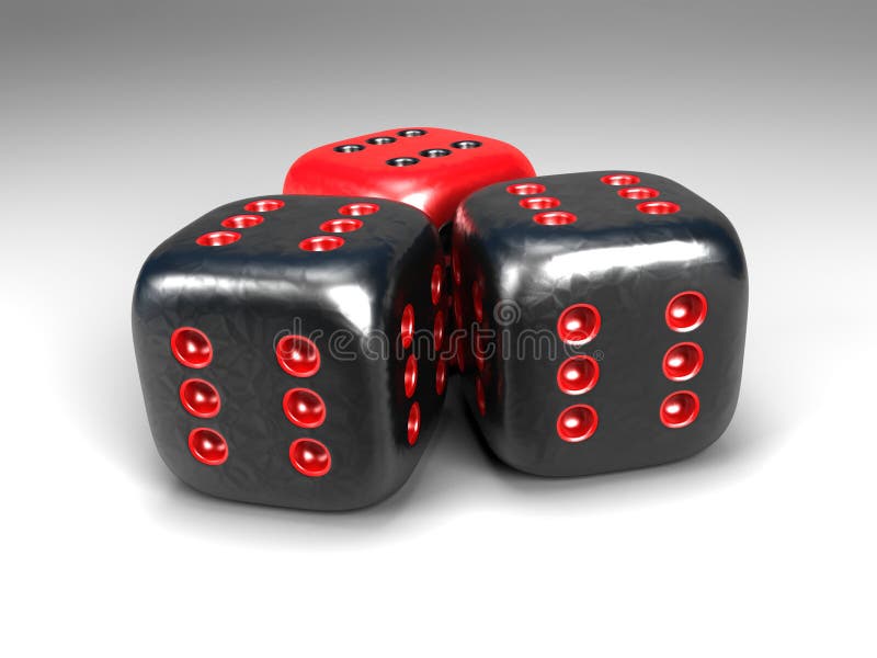 Three dice all six stock illustration. Illustration of money - 9575294