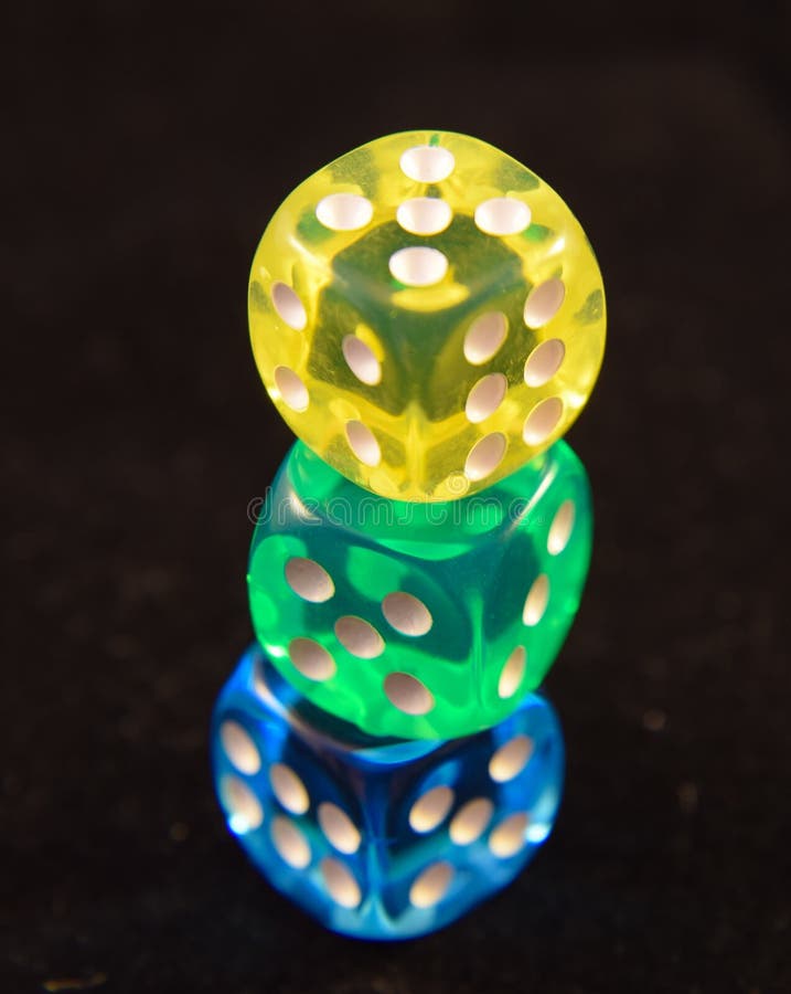 Three Dice stock image. Image of life, plastic, toys - 102477743