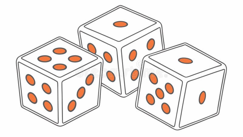 Three Dice Falling. Game and Chance Abstract Vector. Vector Design ...