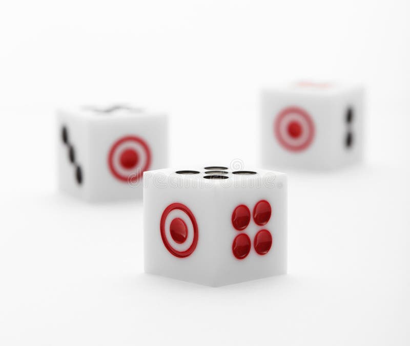 Three Dice on Table for Game Set Stock Photo - Image of dots, game ...