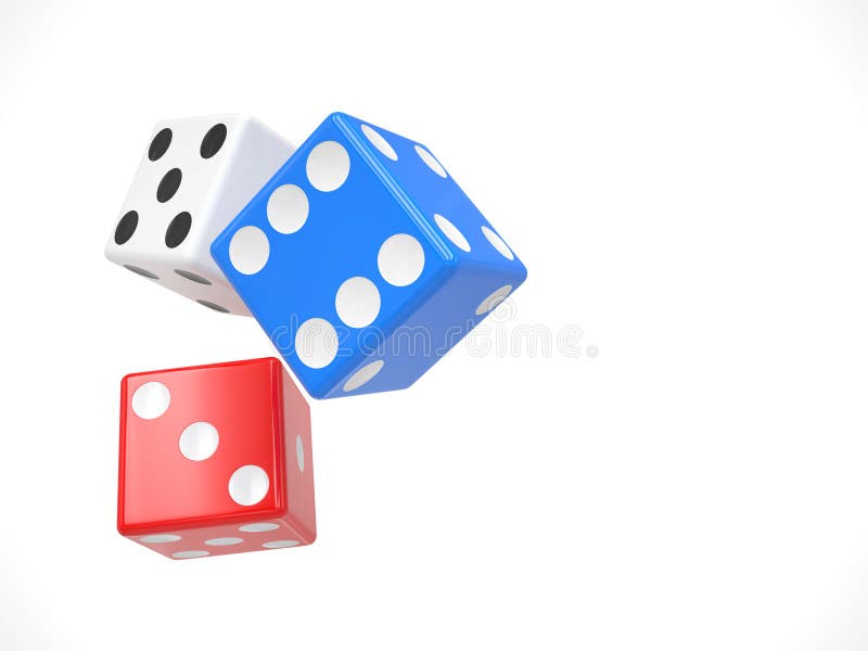 Three dices on white stock image. Image of white, roll - 57259835