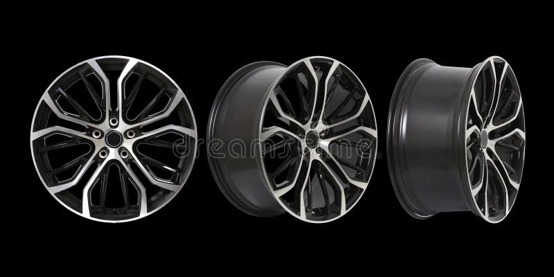Three Different Angles Rims Stock Illustration - Illustration of spoke ...