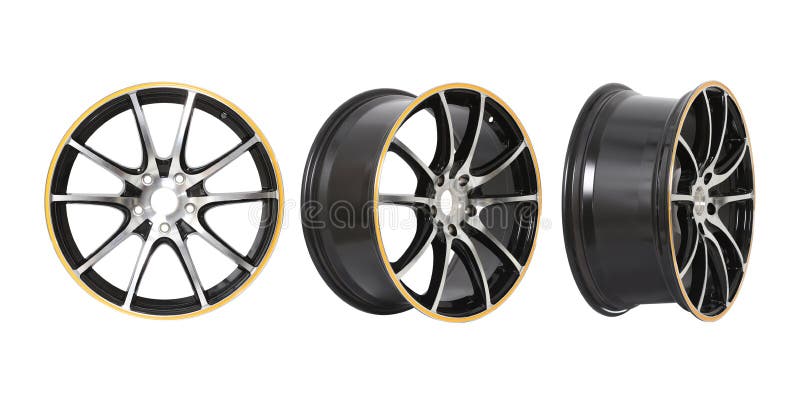 Three Different Angles Rims Stock Illustration - Illustration of side ...