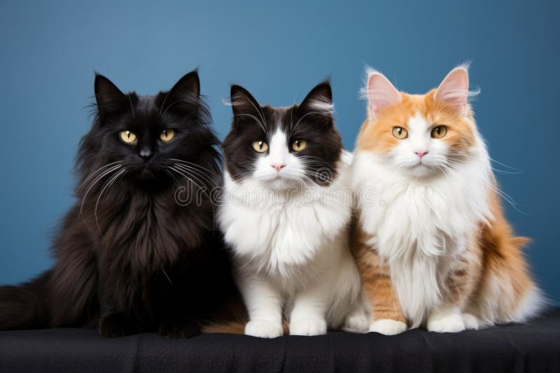 Three Different Cat Breeds in One Frame Stock Photo - Image of multicat ...