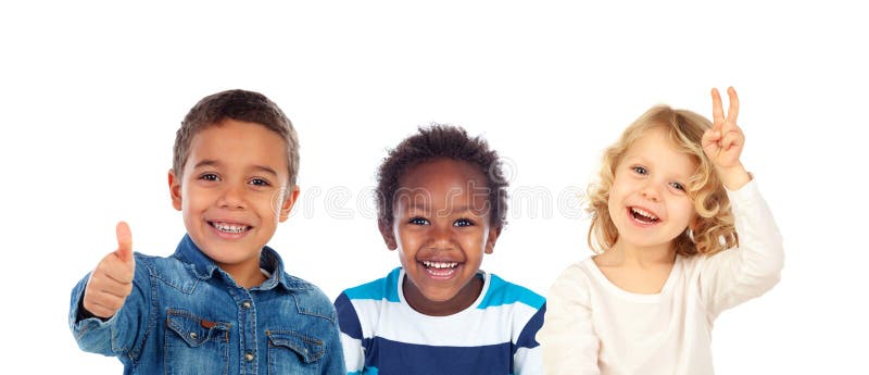 Two Children of Different Races Stock Photo - Image of blond, american ...