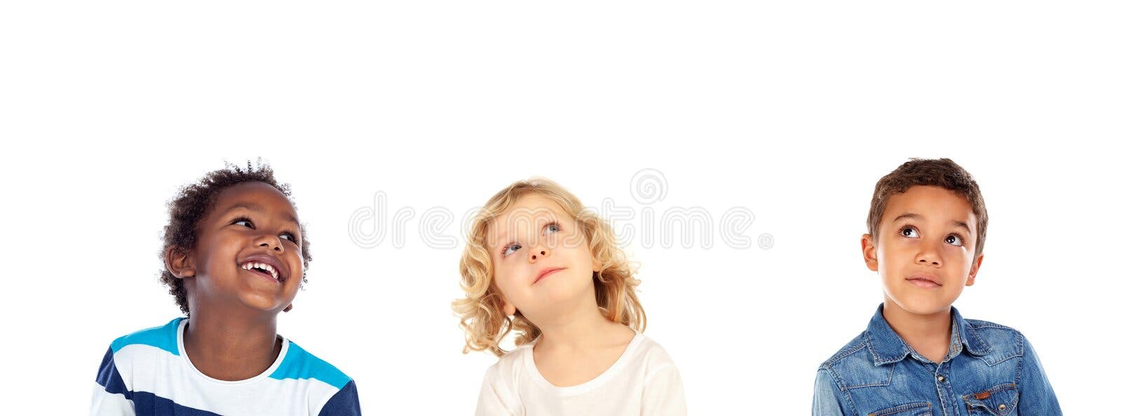 Different Children Looking at Camera Stock Image - Image of isolated ...
