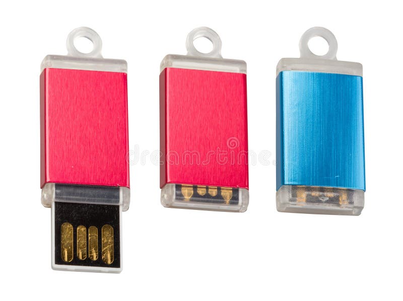 Three Different Colored USB-stick Stock Image - Image of plug, file ...