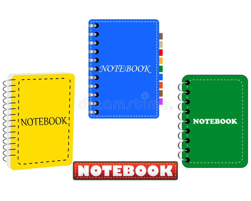 Three Different Colors Notepad Stock Illustrations – 9 Three Different ...