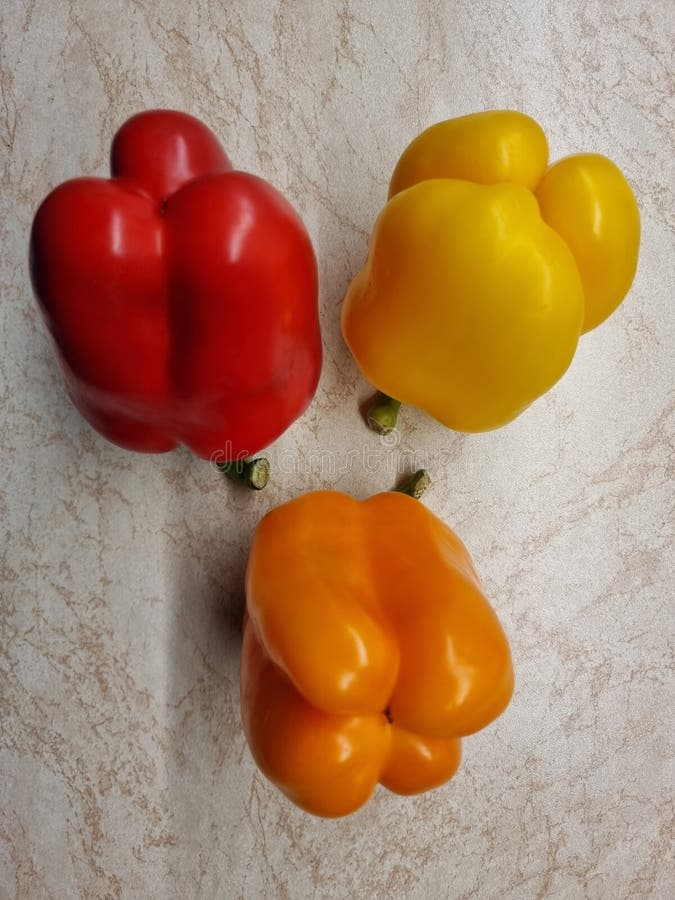 Three Different Coloured Peppers Stock Image - Image of peppers ...