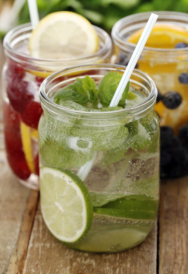 Three Different Drinks on a Table Stock Photo - Image of cocktail ...