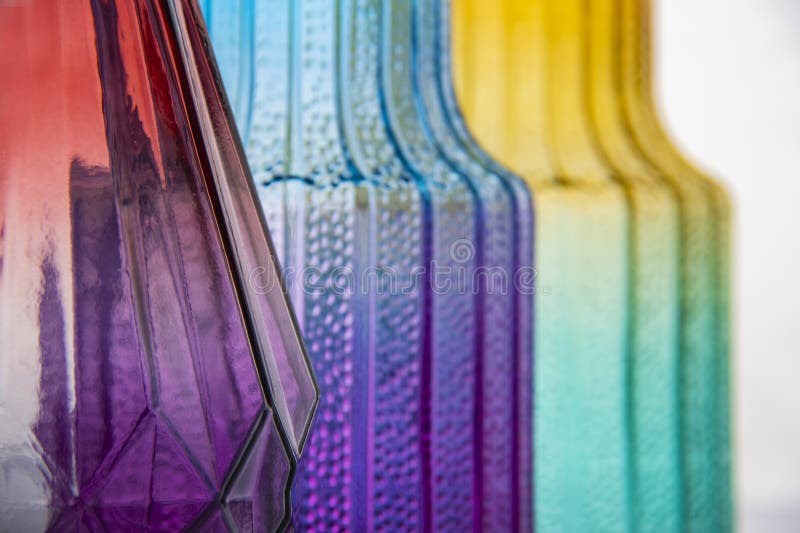 Three Different Glass Bottle Combinations, Color, Texture Pattern ...