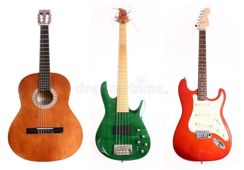 Three different guitars stock image. Image of classical - 9314269