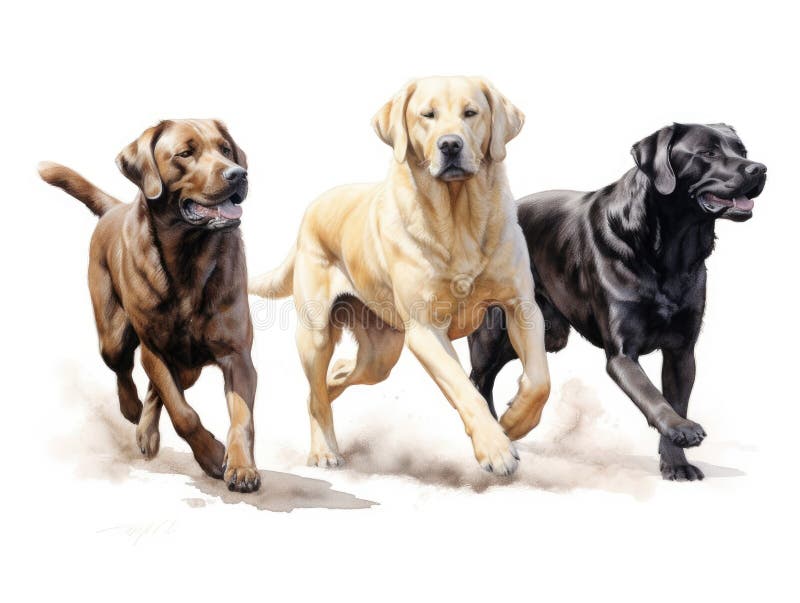Different Labradors Stock Illustrations – 12 Different Labradors Stock ...