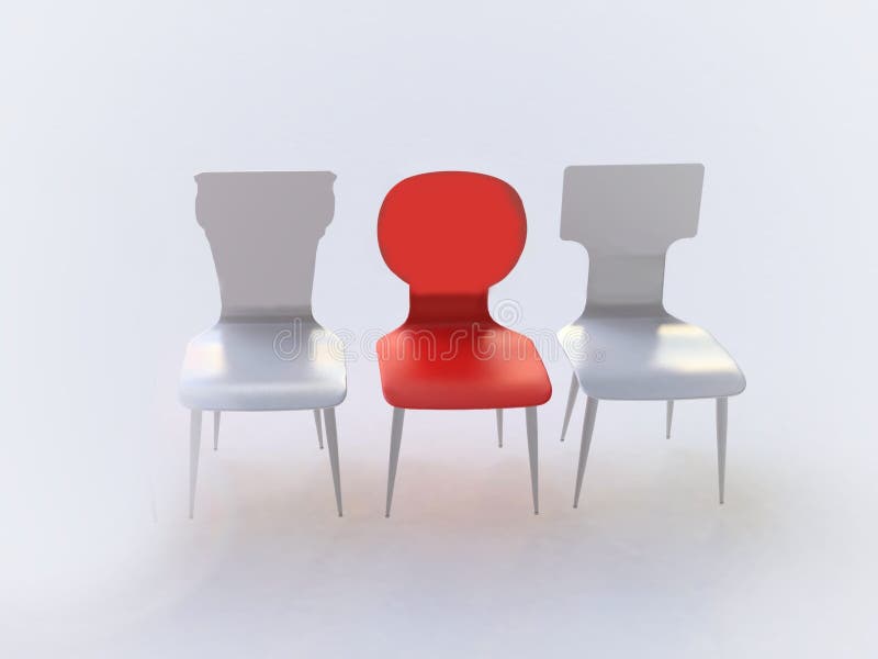 Three Different Modern Chairs Stock Illustration - Illustration of ...
