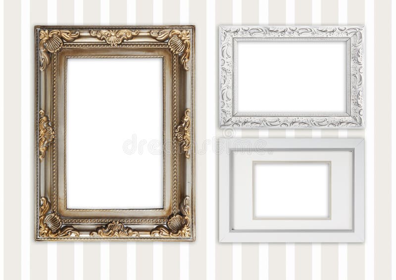 Three Different Photo Frames Stock Photo - Image of framework, design ...