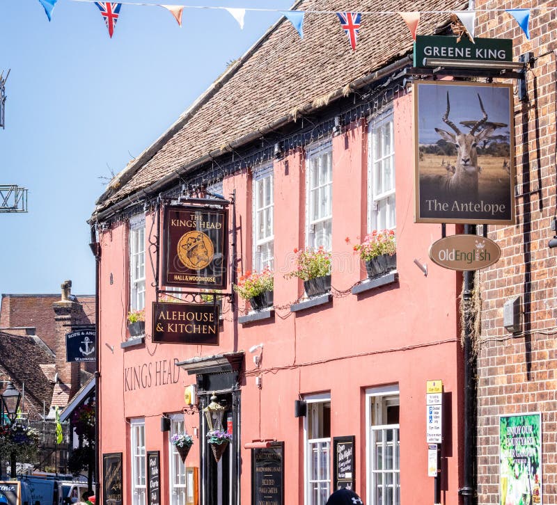 Three Different Pub Signs in a Row, for Three Different Breweries, in ...