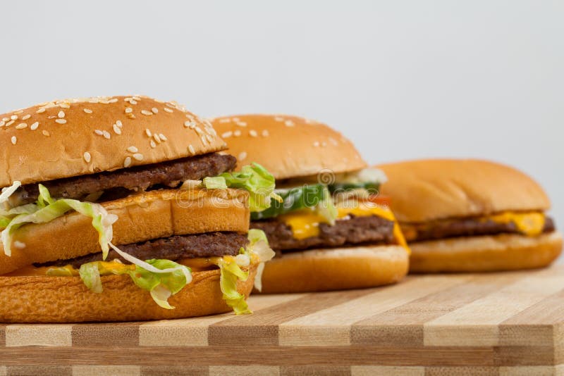 Burger variations stock image. Image of mcdonalds, carbohydrates ...