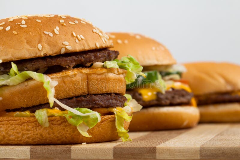 Burger variations stock image. Image of mcdonalds, carbohydrates ...