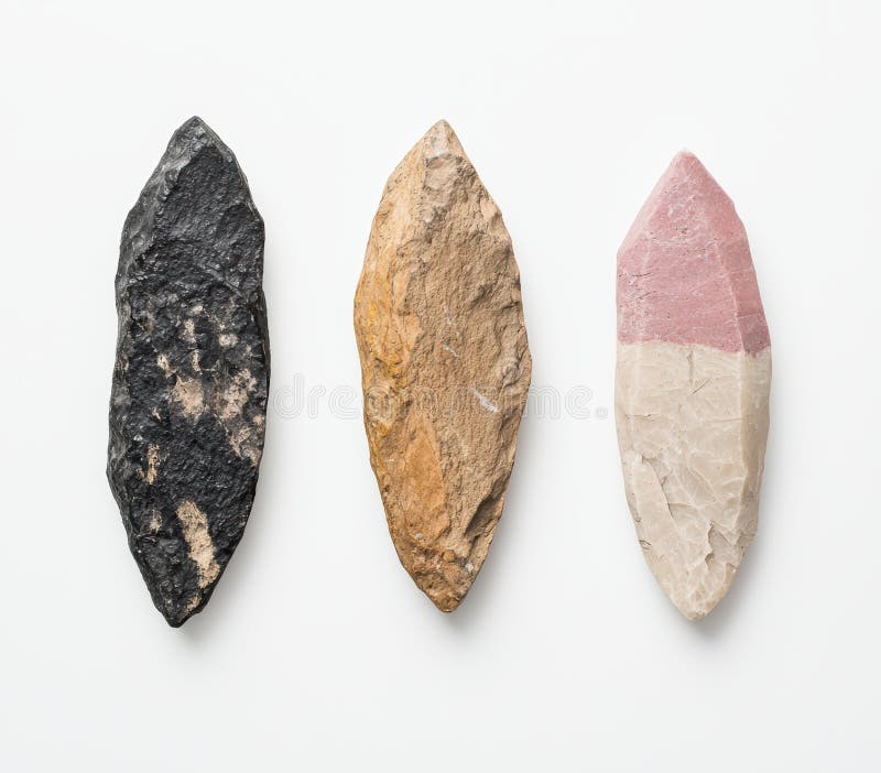 Three Different Types of Natural Stones Stock Illustration ...